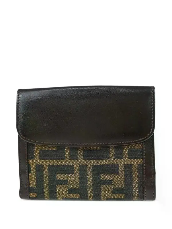 Fendi 1990-2000s Zucca Wallet - Black