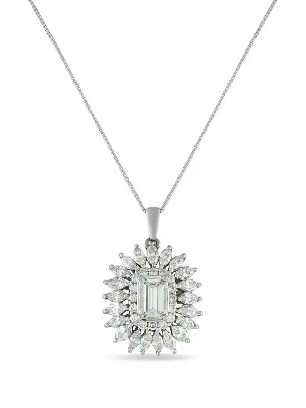 LB EXCLUSIVE Platinum Diamond Necklace - Silver