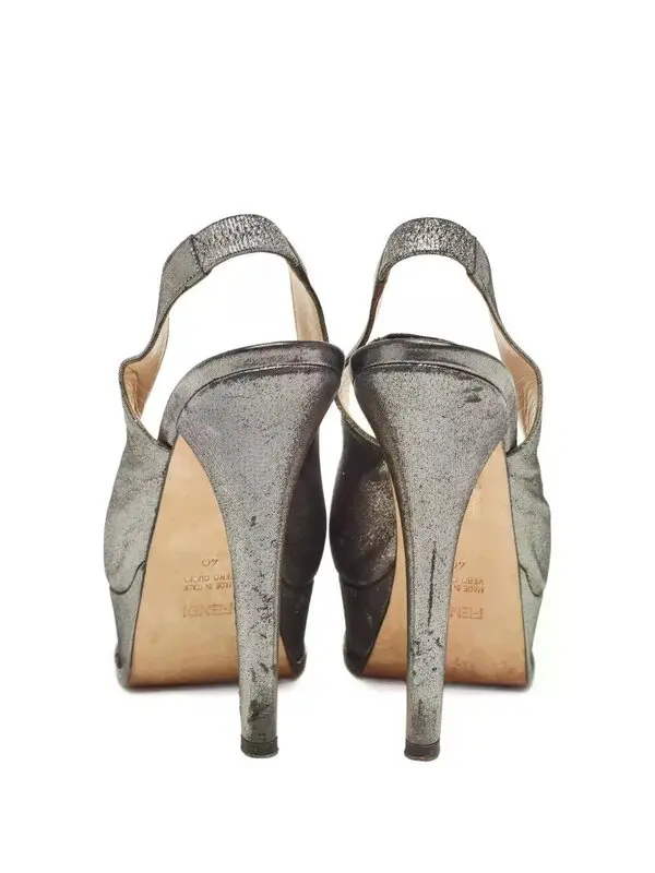 Fendi 140mm Sta Bow Sandals - Grey