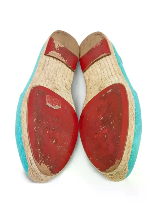 CHRISTIAN LOUBOUTIN Leather Espadrilles - Blue