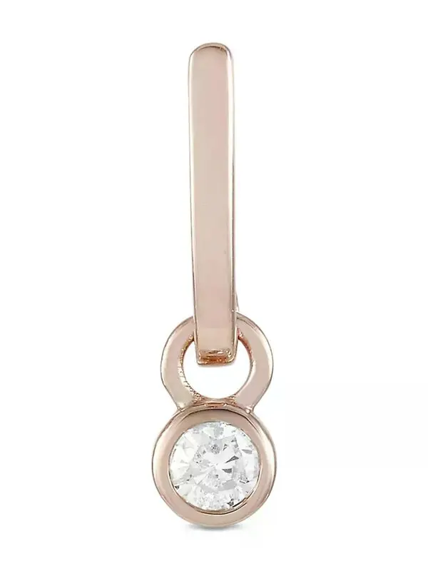 LB EXCLUSIVE 14k Rose Gold Diamond Earrings - Pink