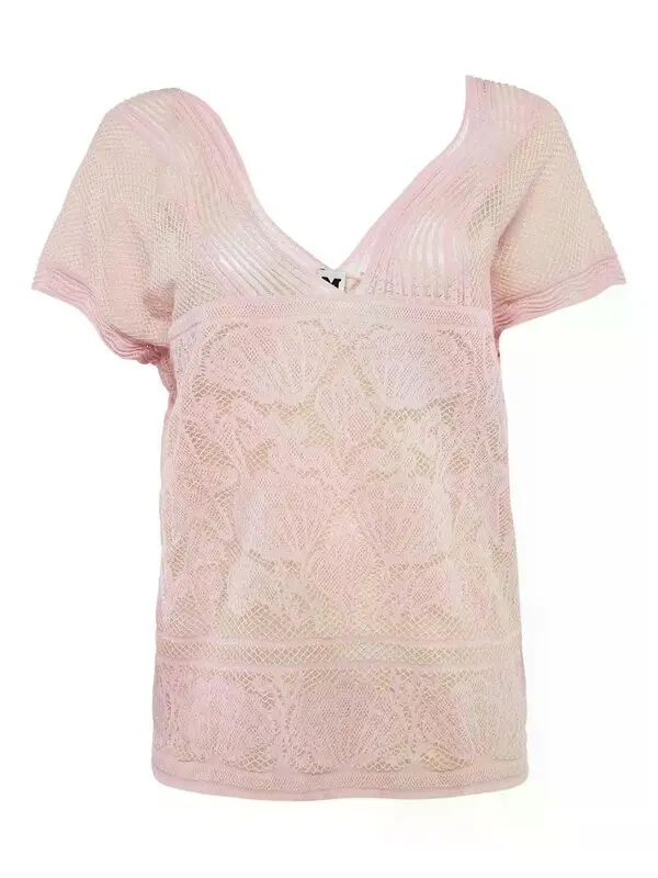 Missoni Floral-pattern Knit Top - Pink