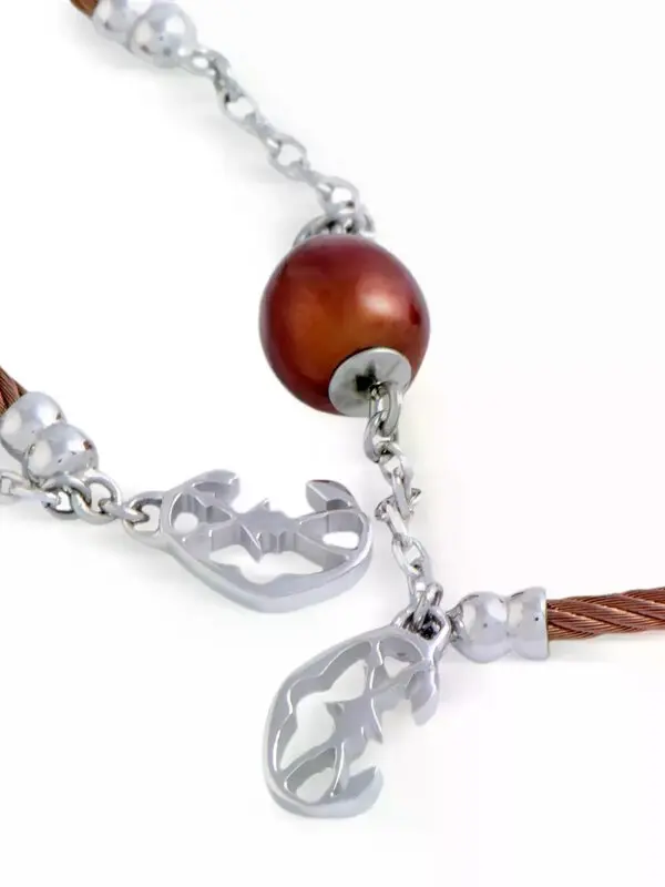CHARRIOL Tone Stainless Steel Pearl Embellished Necklace
