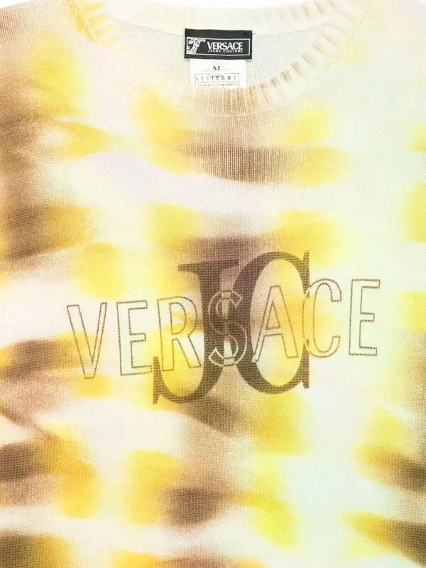 Versace 2000s Tie-dye Logo Sweater