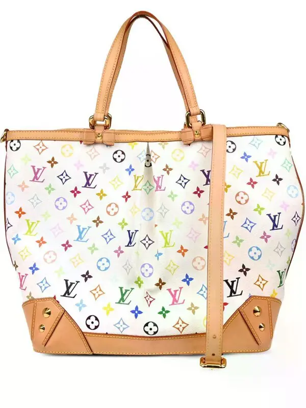 LOUIS VUITTON Monogram Sharleen Pm Tote Bag - White