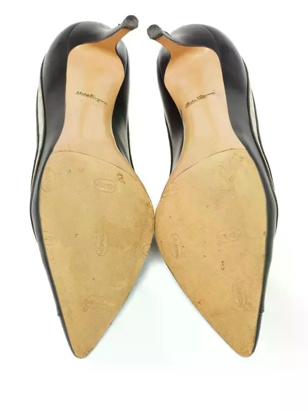 FERRAGAMO 85mm Panelled Leather Pumps