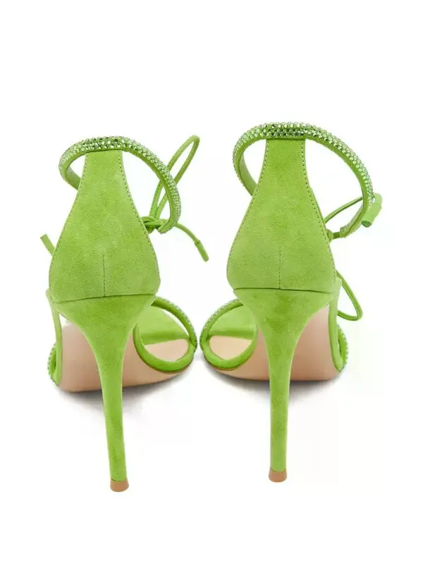 GIANVITO ROSSI 110mm Montecarlo Strappy Stiletto Sandals - Green