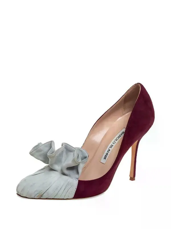 Manolo Blahnik Suede Heeled Pumps
