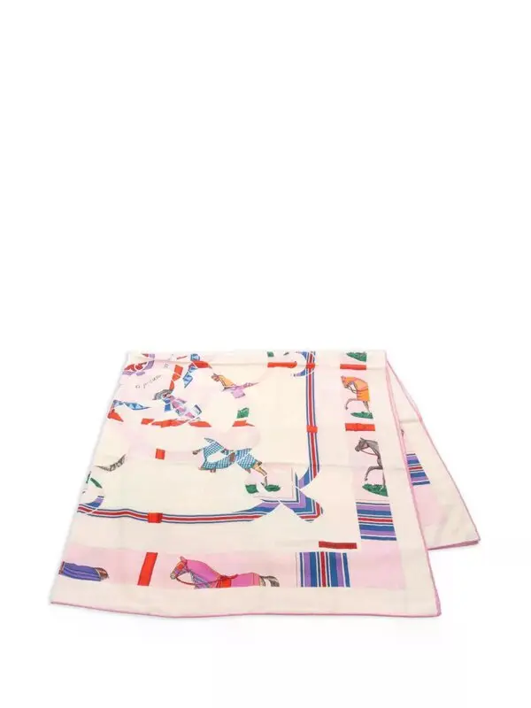 Hermès 2010s Carré 140 Couverture Et Tenues De Jour Scarf - Pink