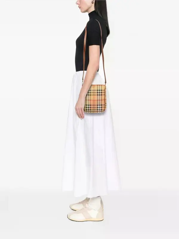 Burberry Haymarket Check Coated Canvas Crossbody Bag