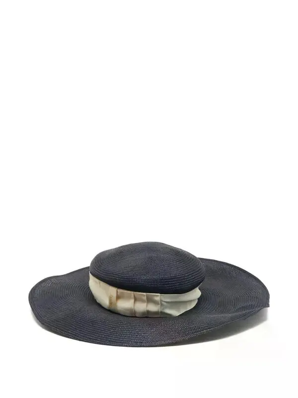 Borsalino Wide-brim Straw Hat - Blue