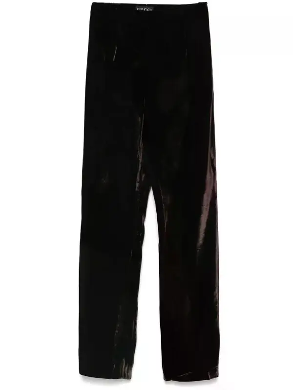 Gucci 2000s Velvet Trousers - Brown