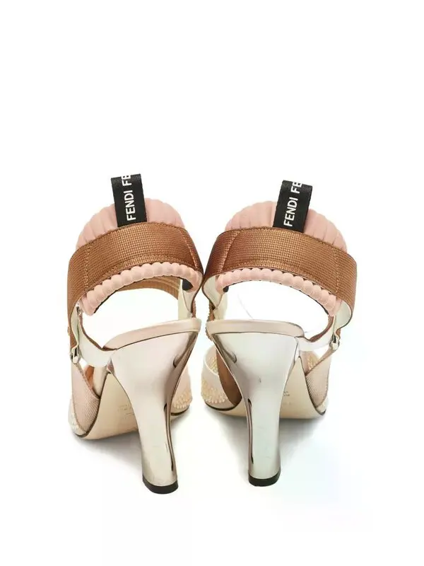 Fendi 110mm Colibri Heeled Slides