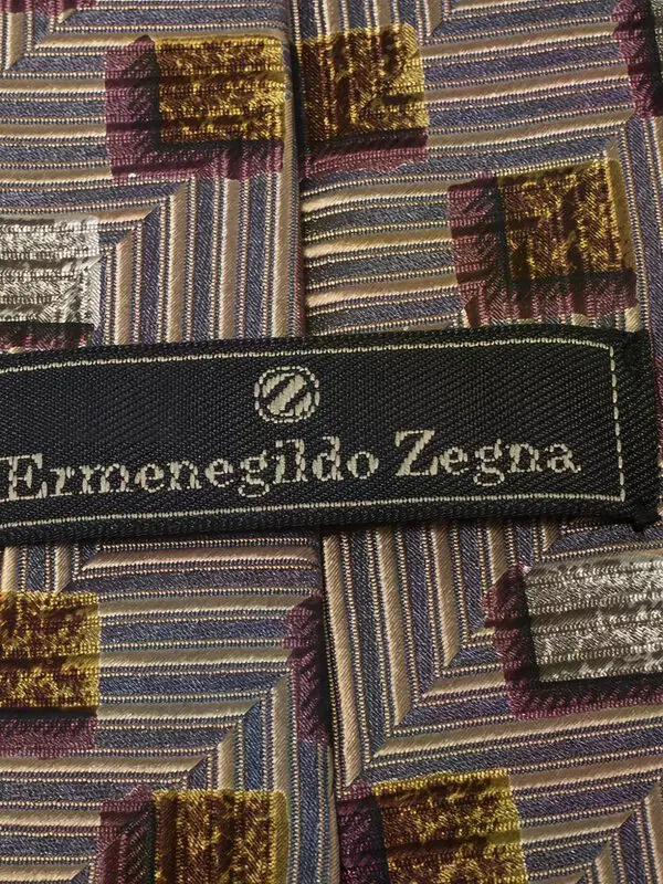 Ermenegildo Zegna Geometric Silk Tie