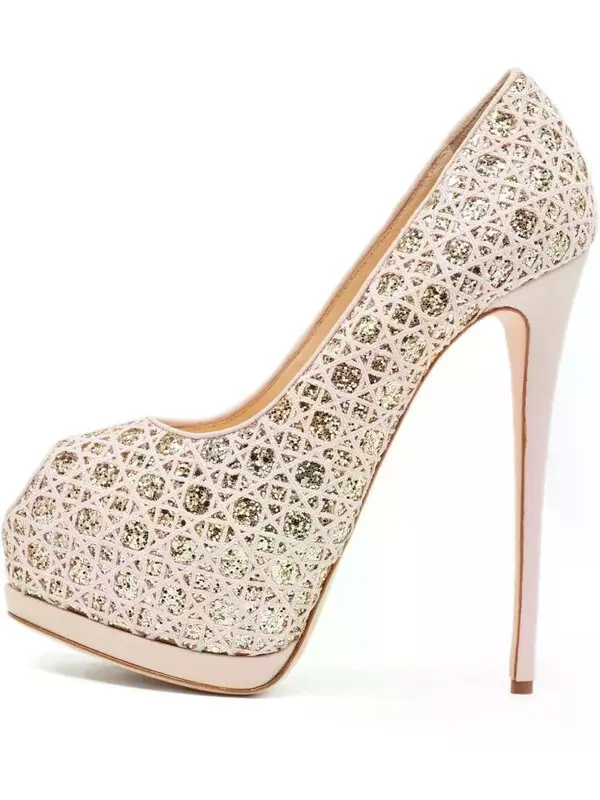 GIUSEPPE ZANOTTI 170mm Glitter-embellished Pumps - Pink