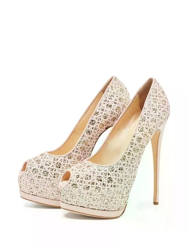 GIUSEPPE ZANOTTI 170mm Glitter-embellished Pumps - Pink