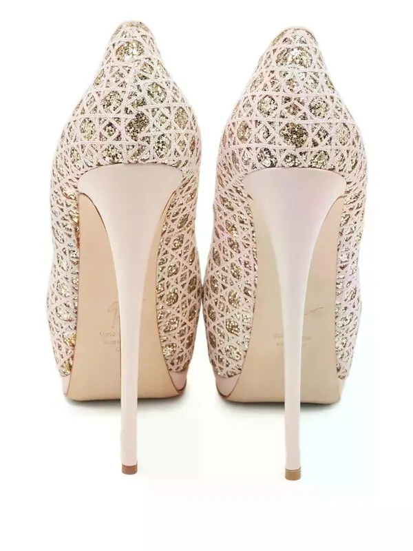 GIUSEPPE ZANOTTI 170mm Glitter-embellished Pumps - Pink