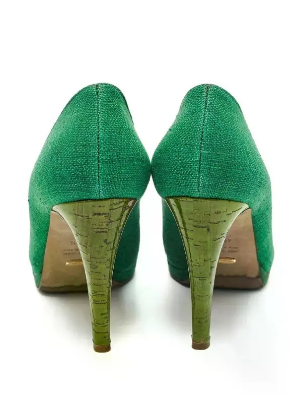 SERGIO ROSSI Vintage 100mm Canvas Pumps