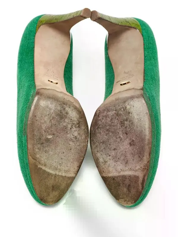 SERGIO ROSSI Vintage 100mm Canvas Pumps