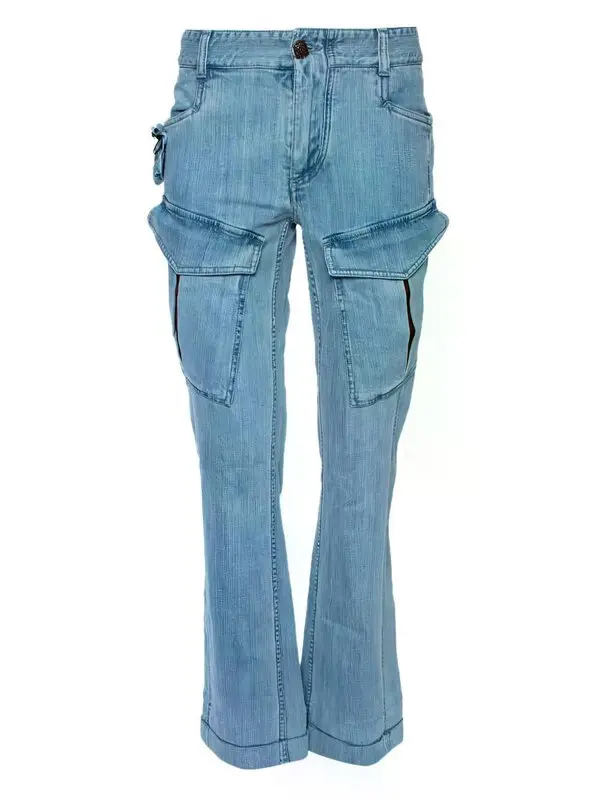 Roberto Cavalli Boot-cut Jeans With Cargo Pockets