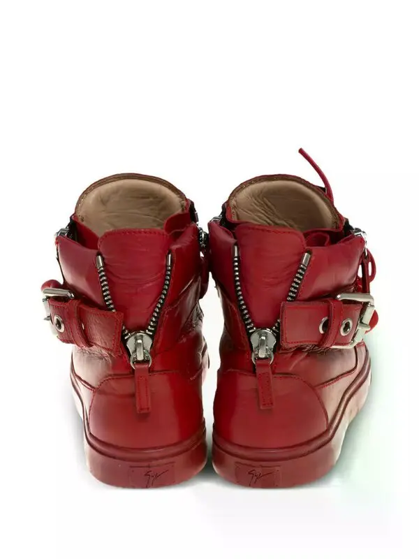 GIUSEPPE ZANOTTI Chain-embellished High-top Sneakers