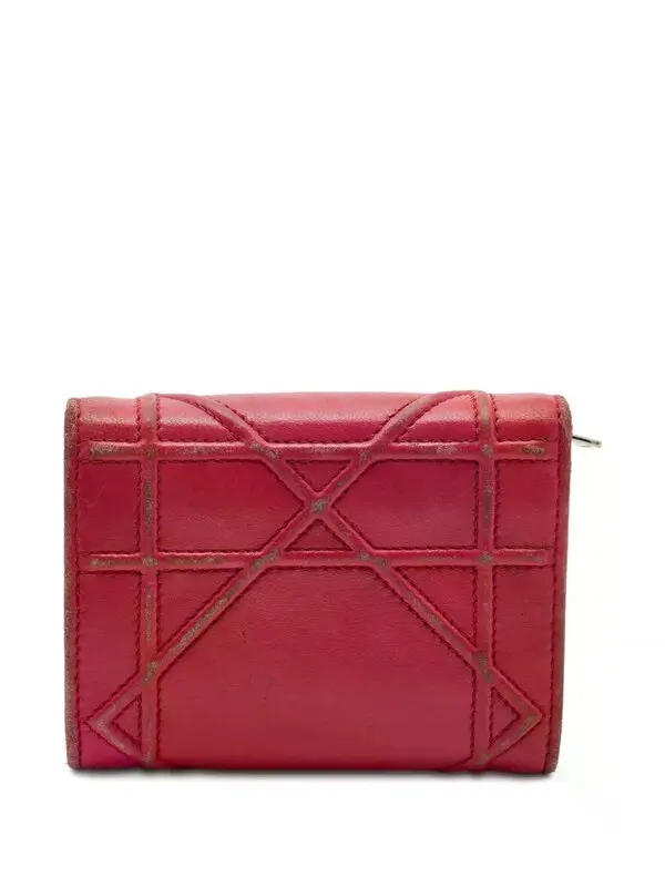 Dior Diorama Leather Wallet - Pink