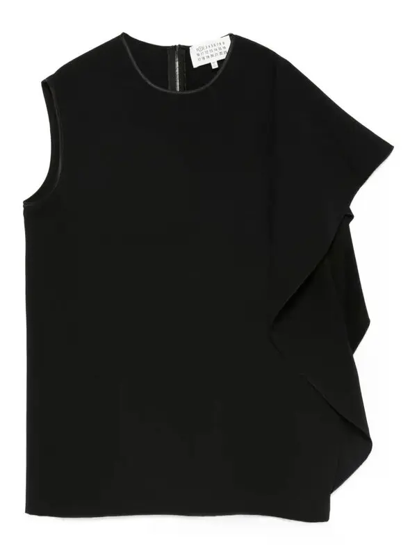 MAISON MARGIELA Asymmetrical Ruffle Blouse