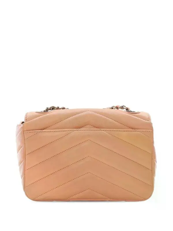 Chanel 2017-2018 Small Chevron Caviar Envelope Flap Crossbody Bag