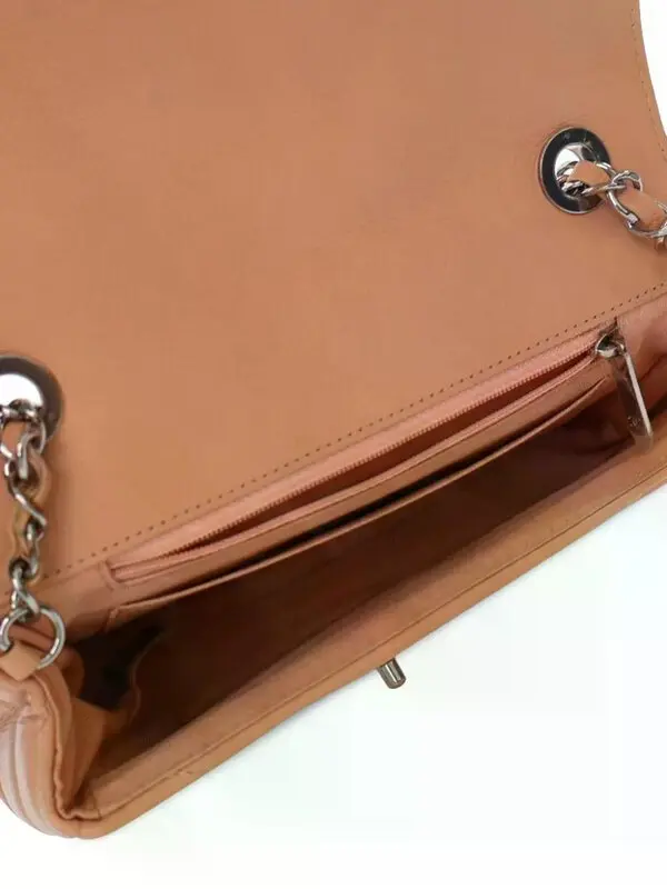 Chanel 2017-2018 Small Chevron Caviar Envelope Flap Crossbody Bag