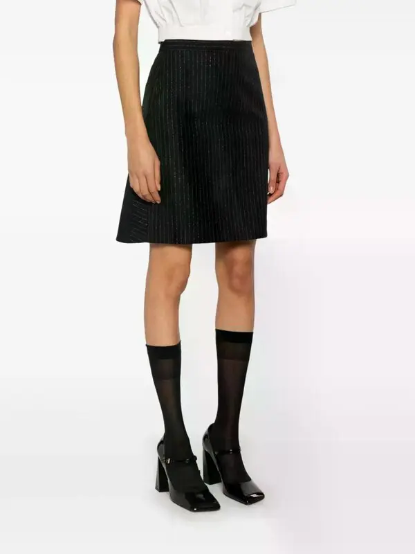 Alexander McQueen 2010s Pinstripe Skirt