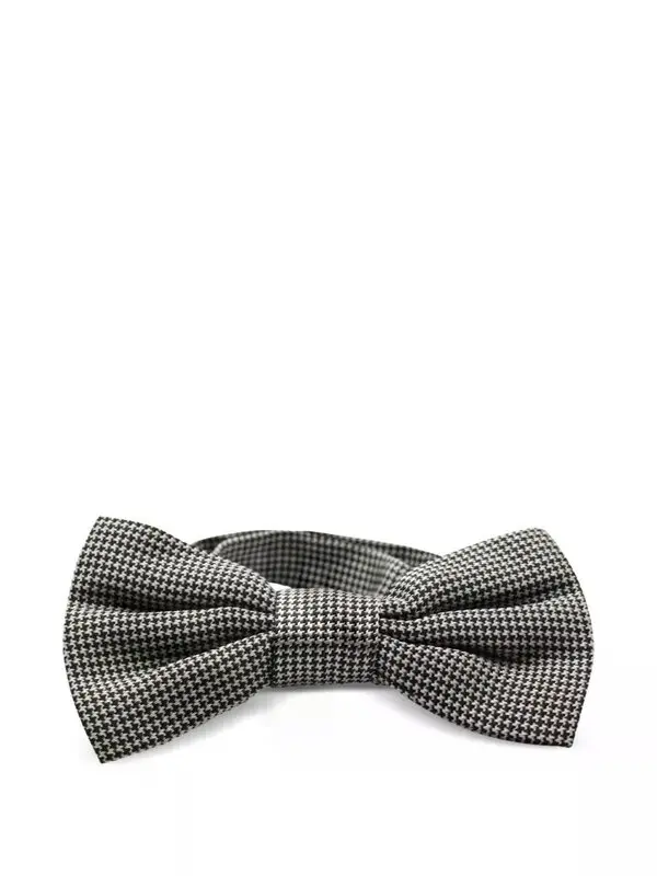 Dolce & Gabbana Houndstooth Bow Tie - White