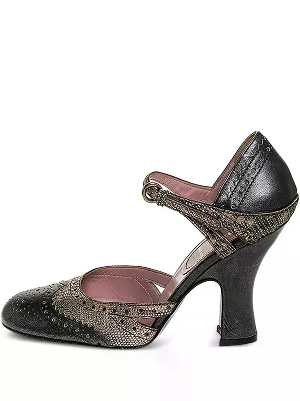 Miu Miu Brogue Leather Mary Jane Pumps