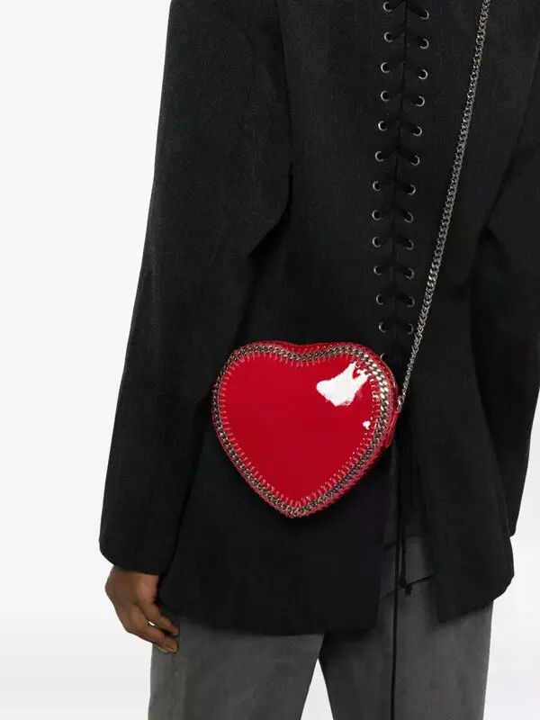 Stella McCartney Falabella Heart-shaped Crossbody Bag - Red