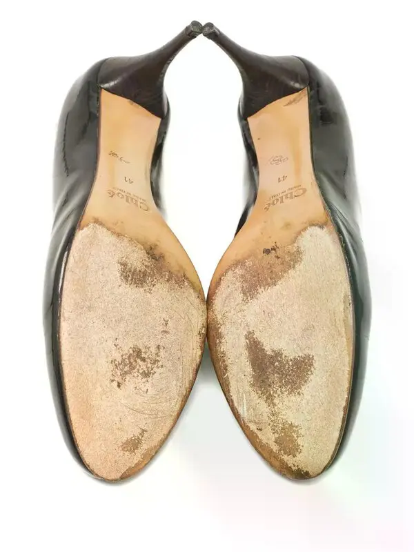 Chloé Round-toe Leather Pumps