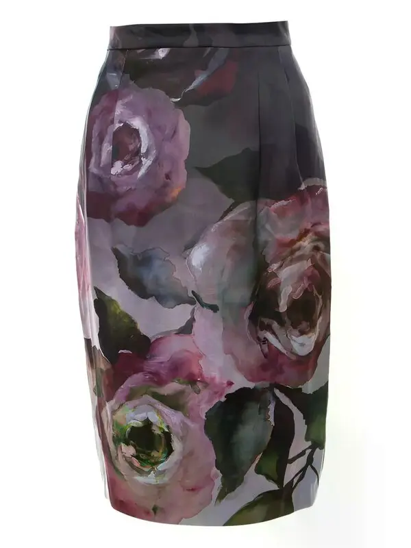 Escada Floral-print Knee-length Skirt - Multicolour