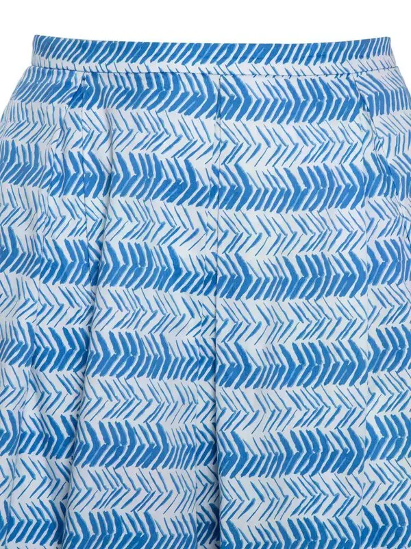 Max Mara Arrow-print Pleated Mini Skirt