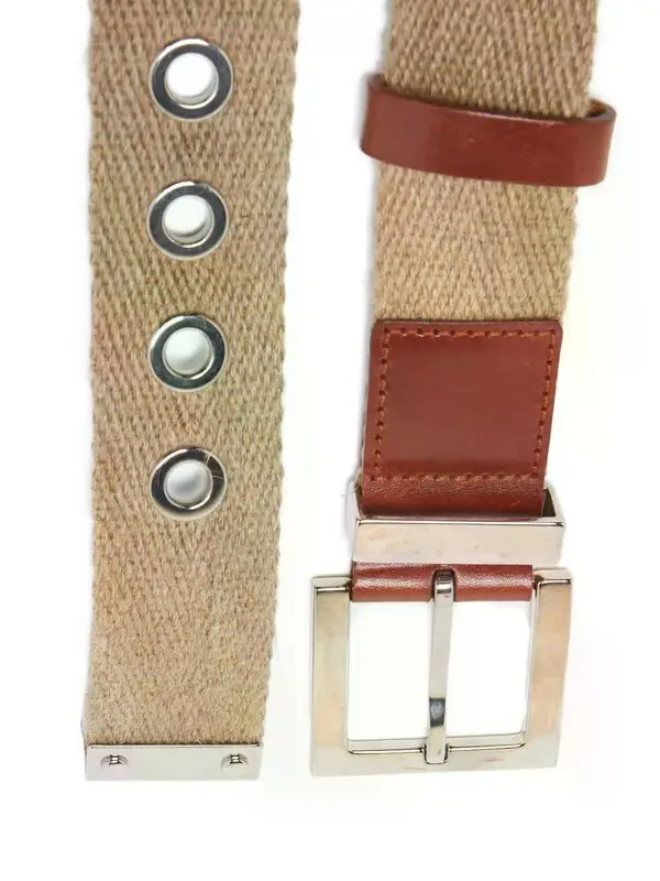 Dolce & Gabbana Logo-plaque Canvas Belt