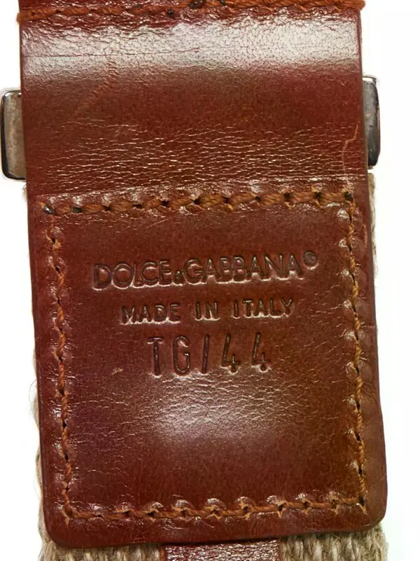 Dolce & Gabbana Logo-plaque Canvas Belt