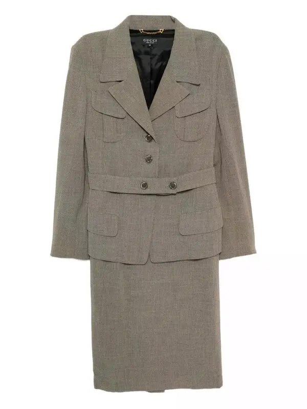 Gucci 1990-2000s Suit Jacket And Skirt Set