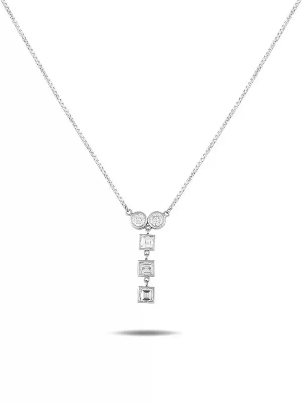 LB EXCLUSIVE Platinum Diamond Necklace - Silver
