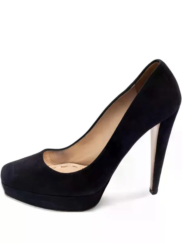 Miu Miu 125mm Leather Heeled Pumps - Black