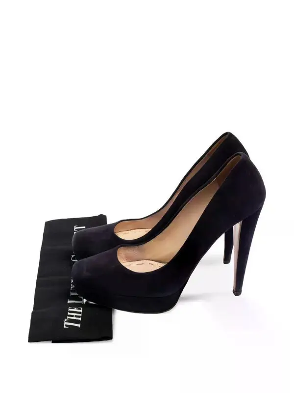 Miu Miu 125mm Leather Heeled Pumps - Black