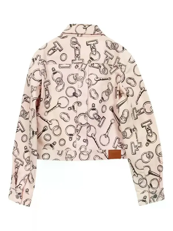 Hermès 2010s Printed Denim Jacket