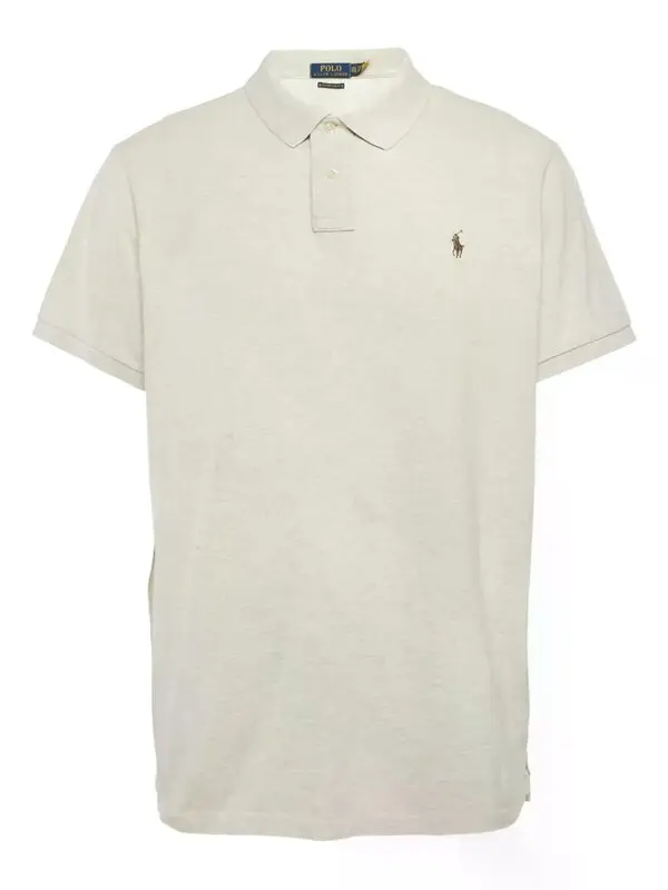 Polo Ralph Lauren Logo Embroidered Polo Shirt - Grey