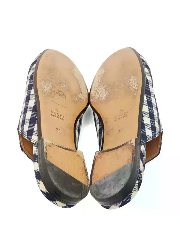 Gucci Gingham Horsebit Mules