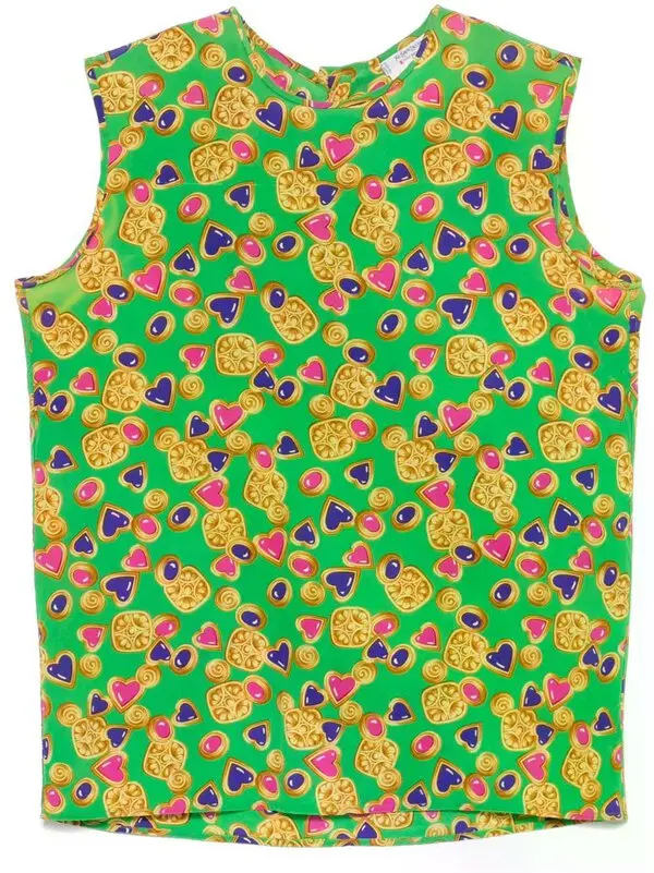 Saint Laurent Earrings-print Top