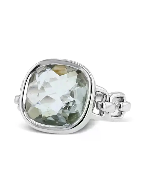 POIRAY 2010s White Gold Indrani Quartz Ring - Silver