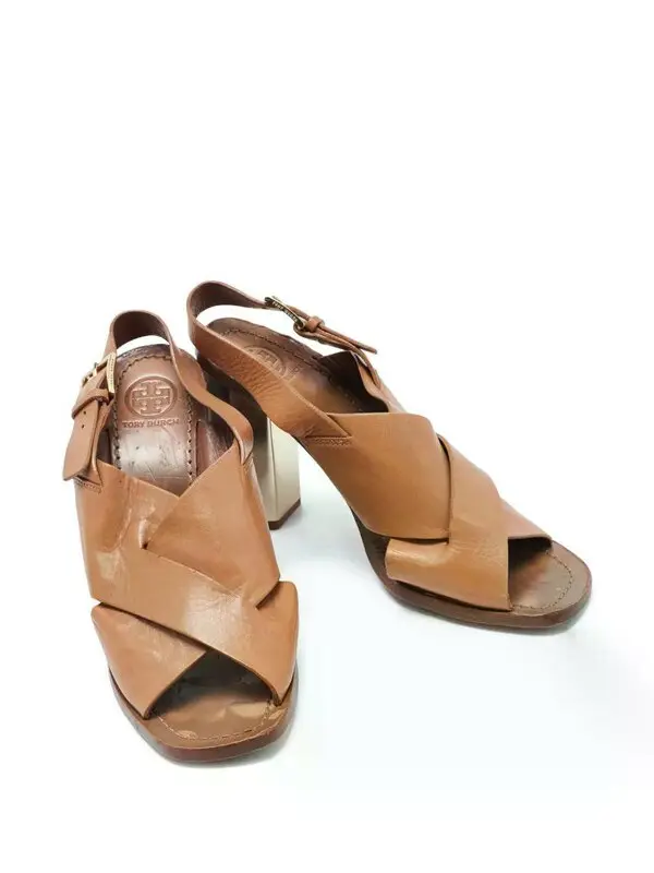 Tory Burch 100mm Cross-strap Block-heel Sandals
