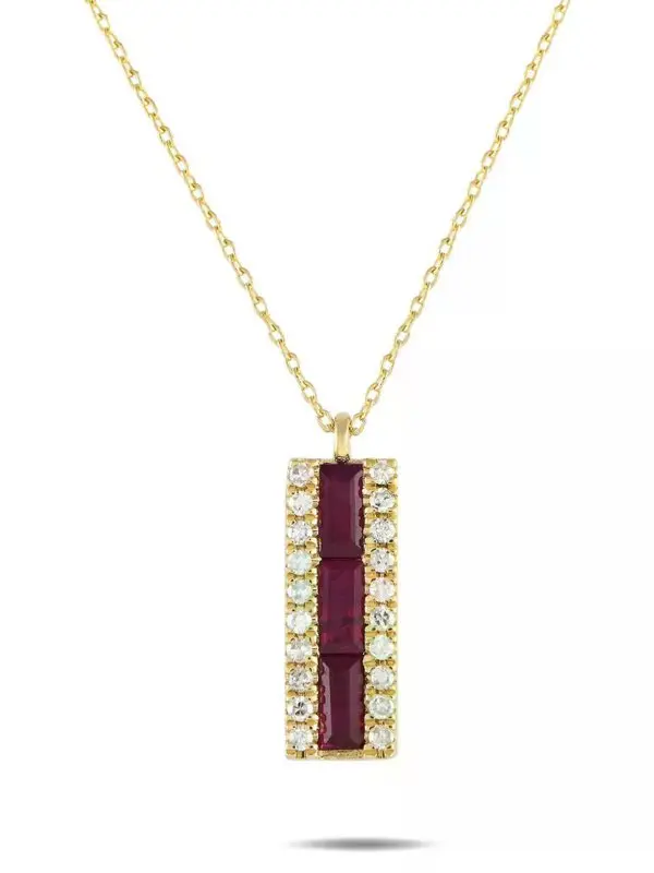 LB EXCLUSIVE 14kt Yellow And Ruby Necklace - Gold