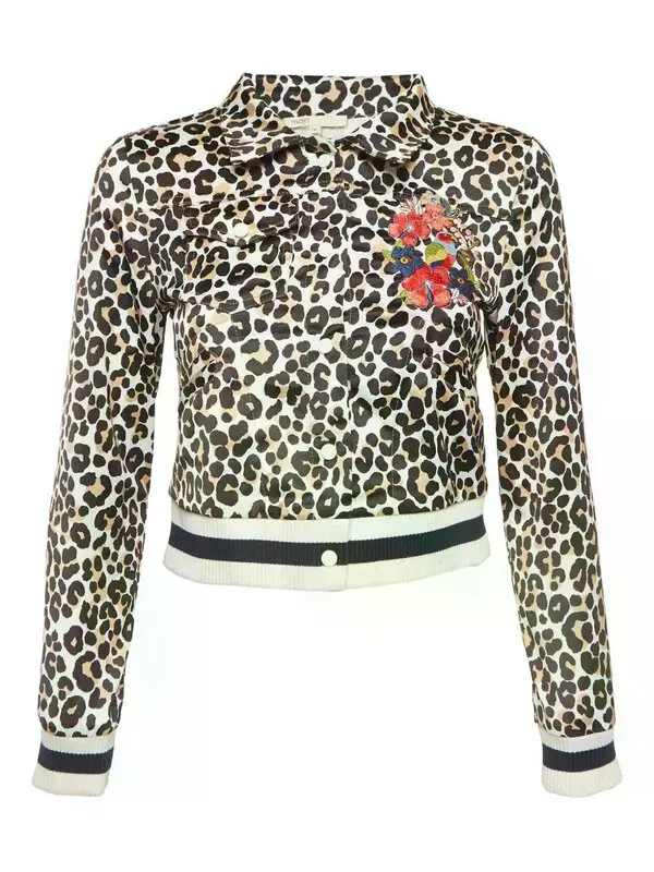 Maje Leopard Ribbed Jacket